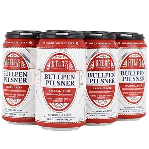 Atlas Bullpen Pilsner 6-pack | Ace Beverage : Fine Wines and Spirits ...